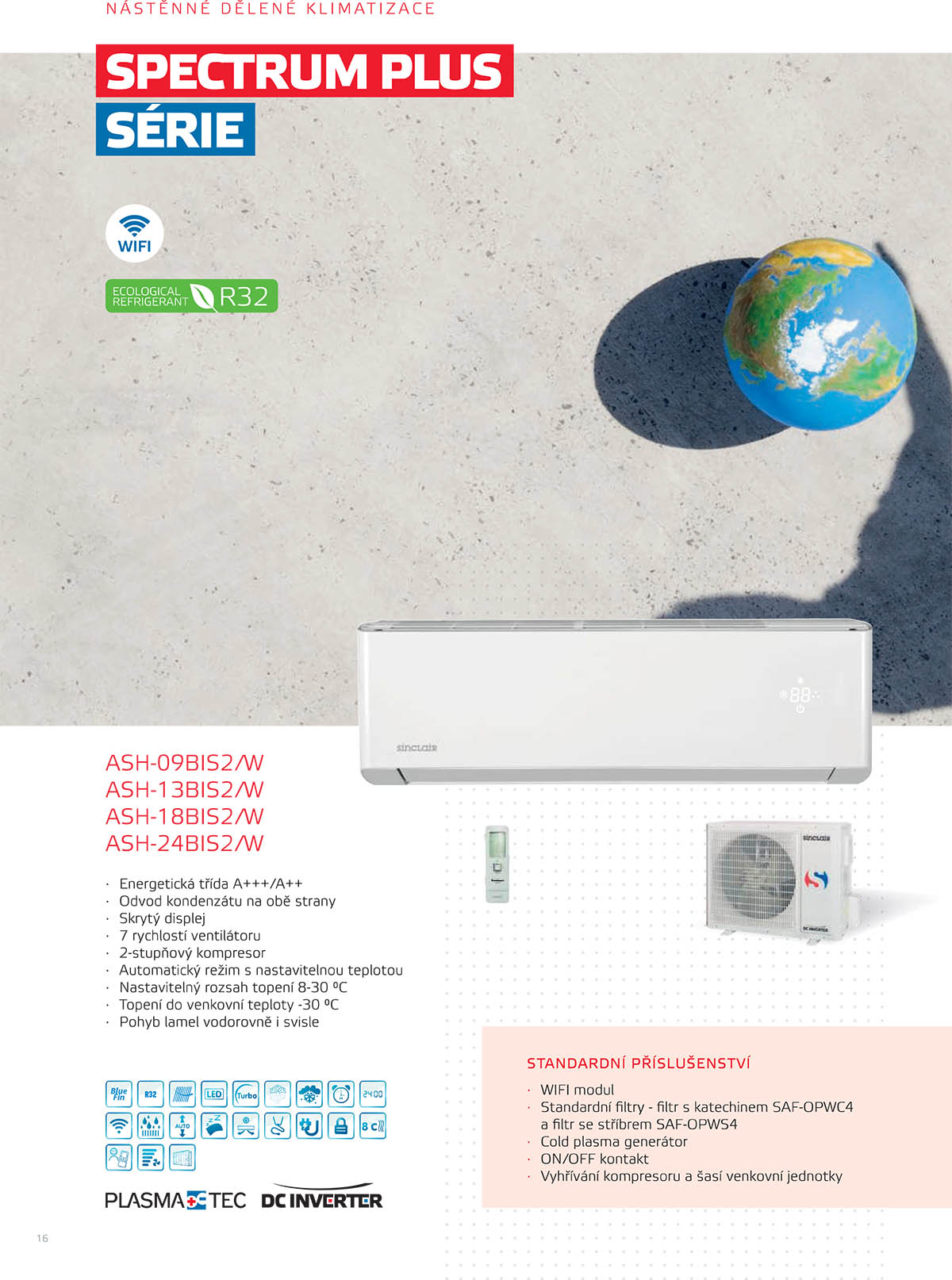 Klimatizace SINCLAIR SPECTRUM PLUS – CHLAD * AM * servis